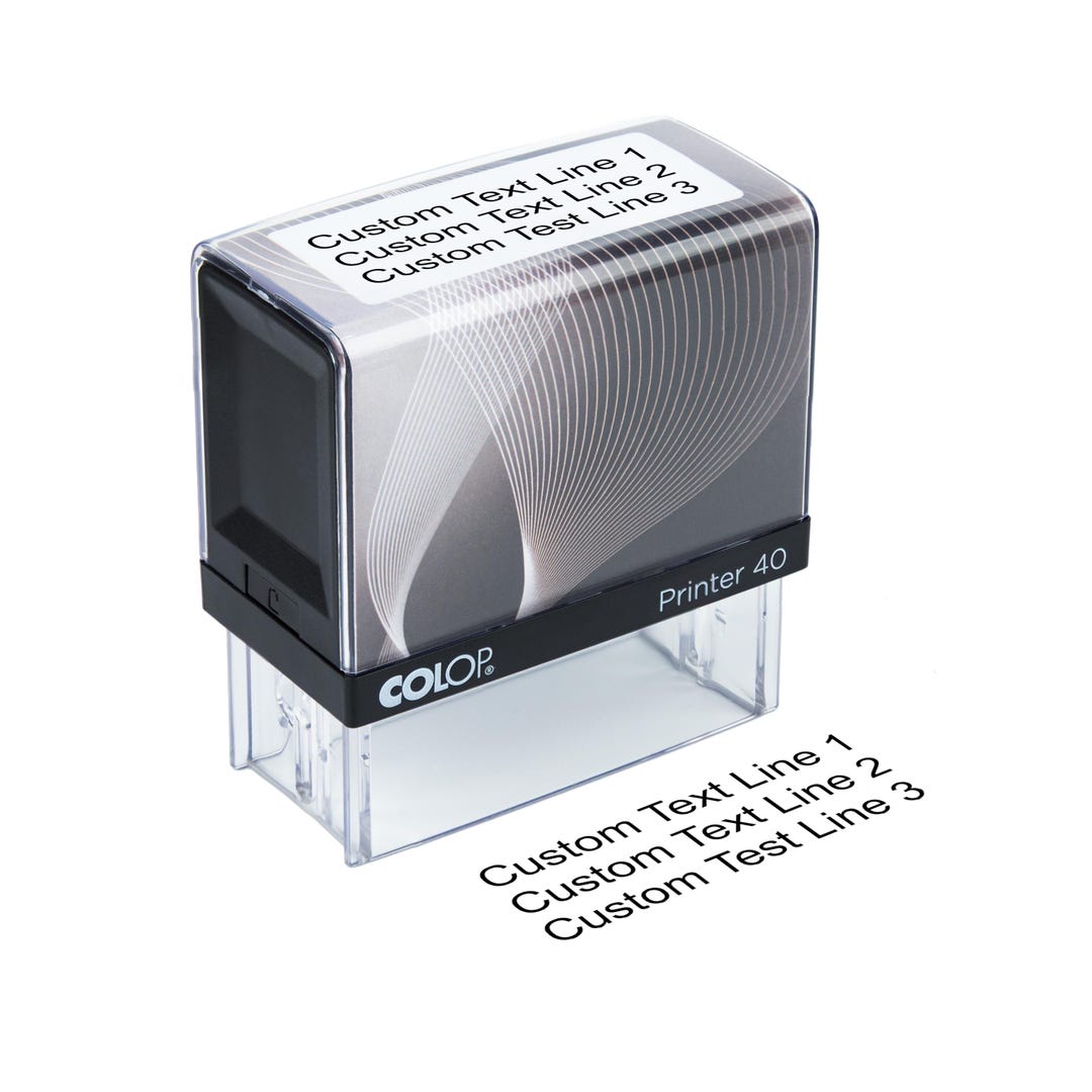 Custom Text Stamp – Self Inking Stamp – Address Stamp – Custom Line ...