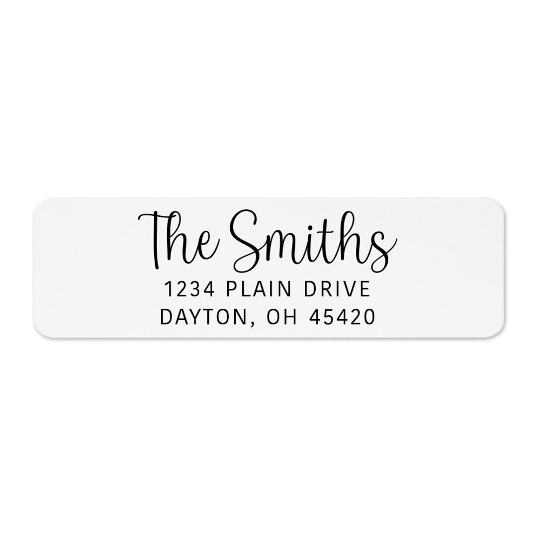 Personalized Return Address Label 100-430 Labels Custom Address Labels ...