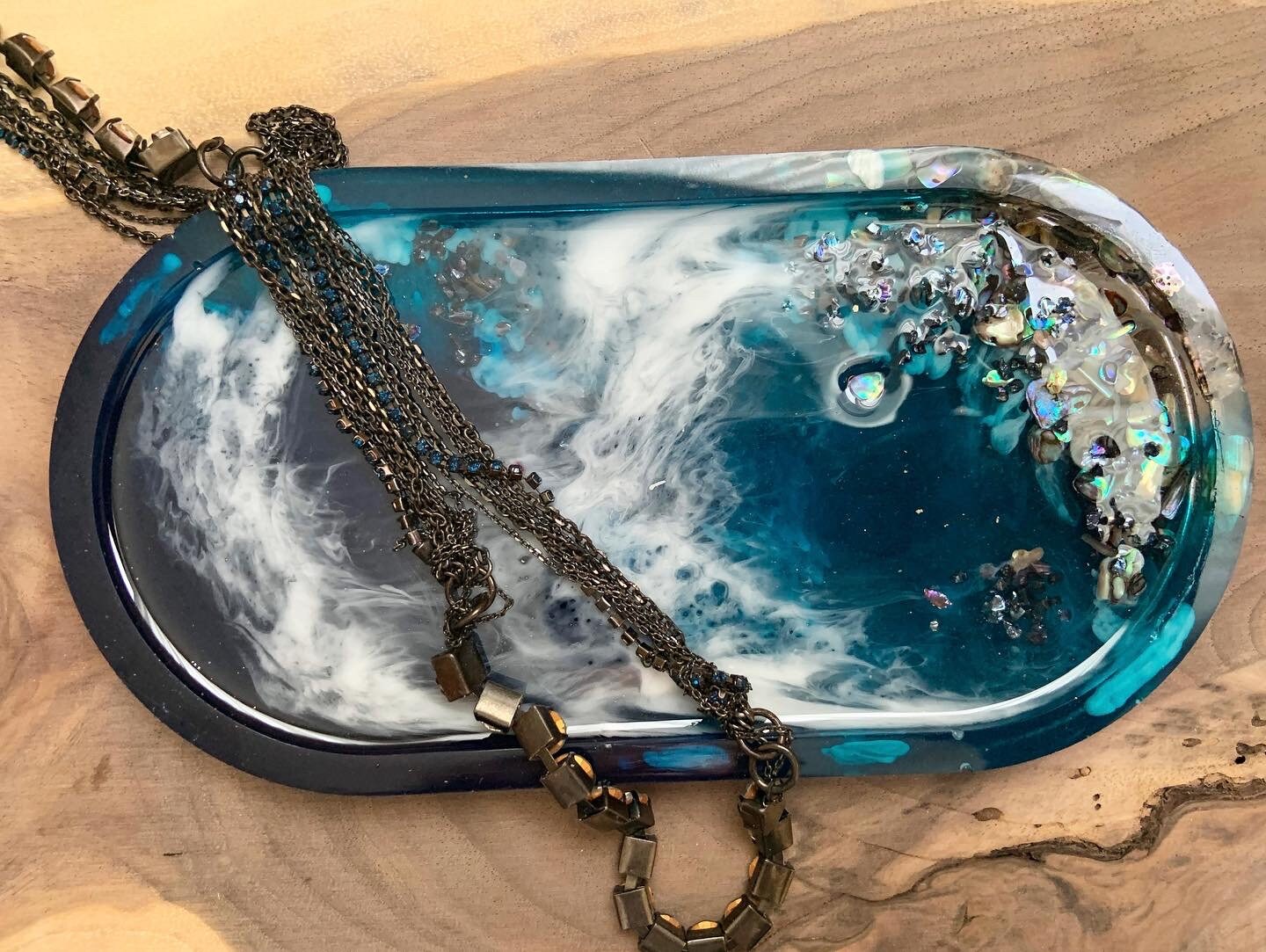 Ocean Trinket Traydeep Sea Decor Beach Trinket Tray Ocean Artocean ...