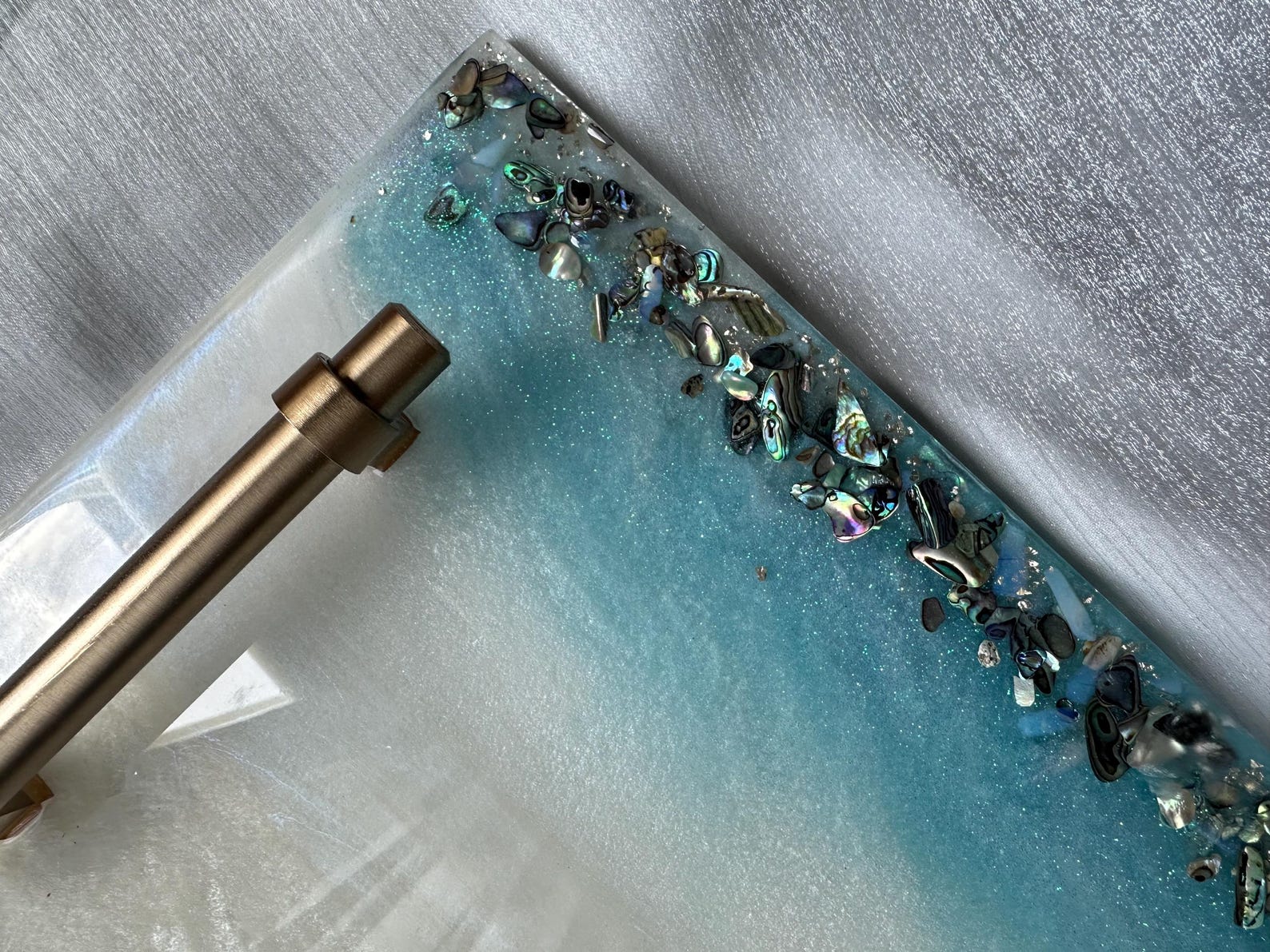 Ocean Inspired Resin Tray|large Serving Tray|elegant Table Decor|blue ...