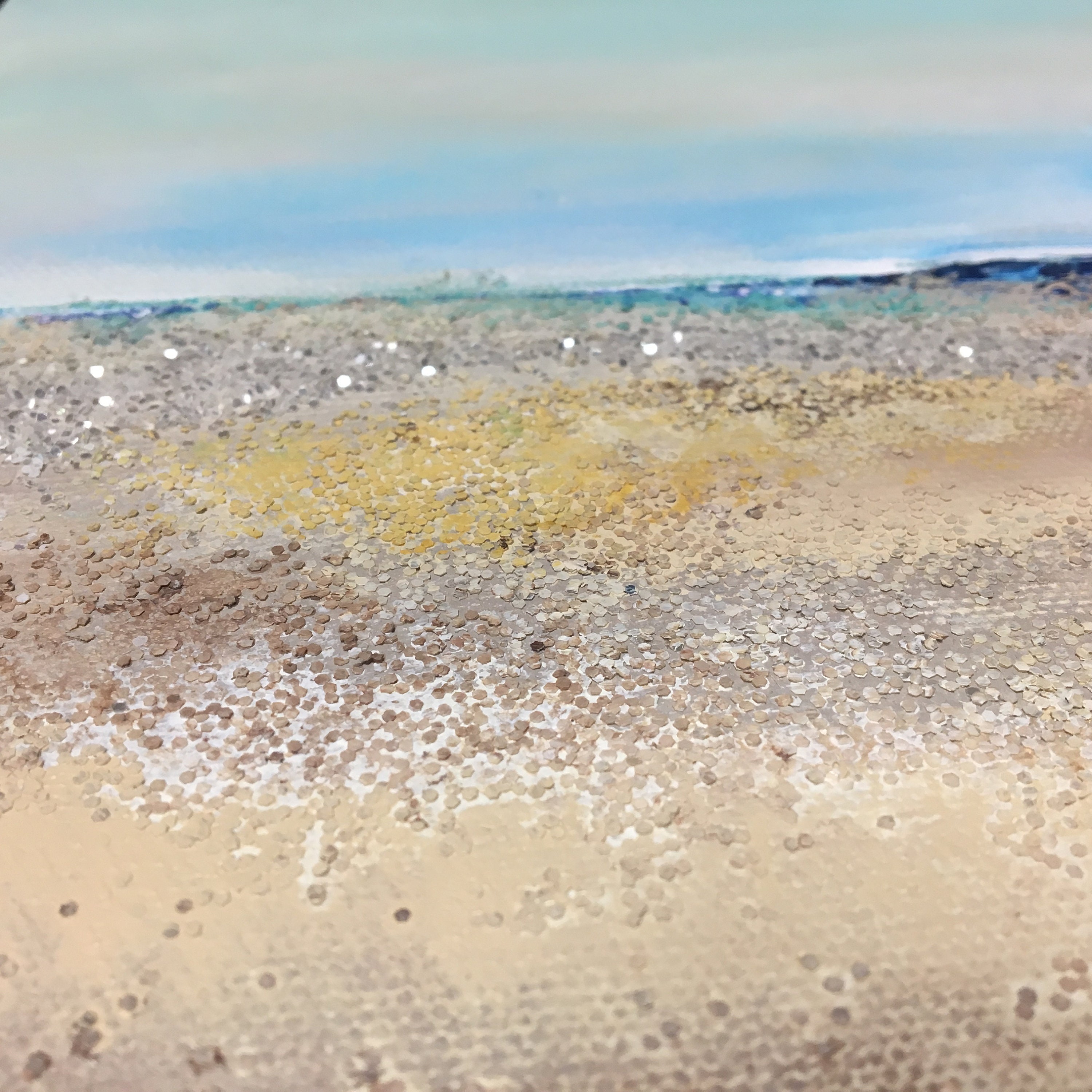 SOLD Sand Sea Sparkle [ORIGINAL], Beach Painting, Sand and Sky ...