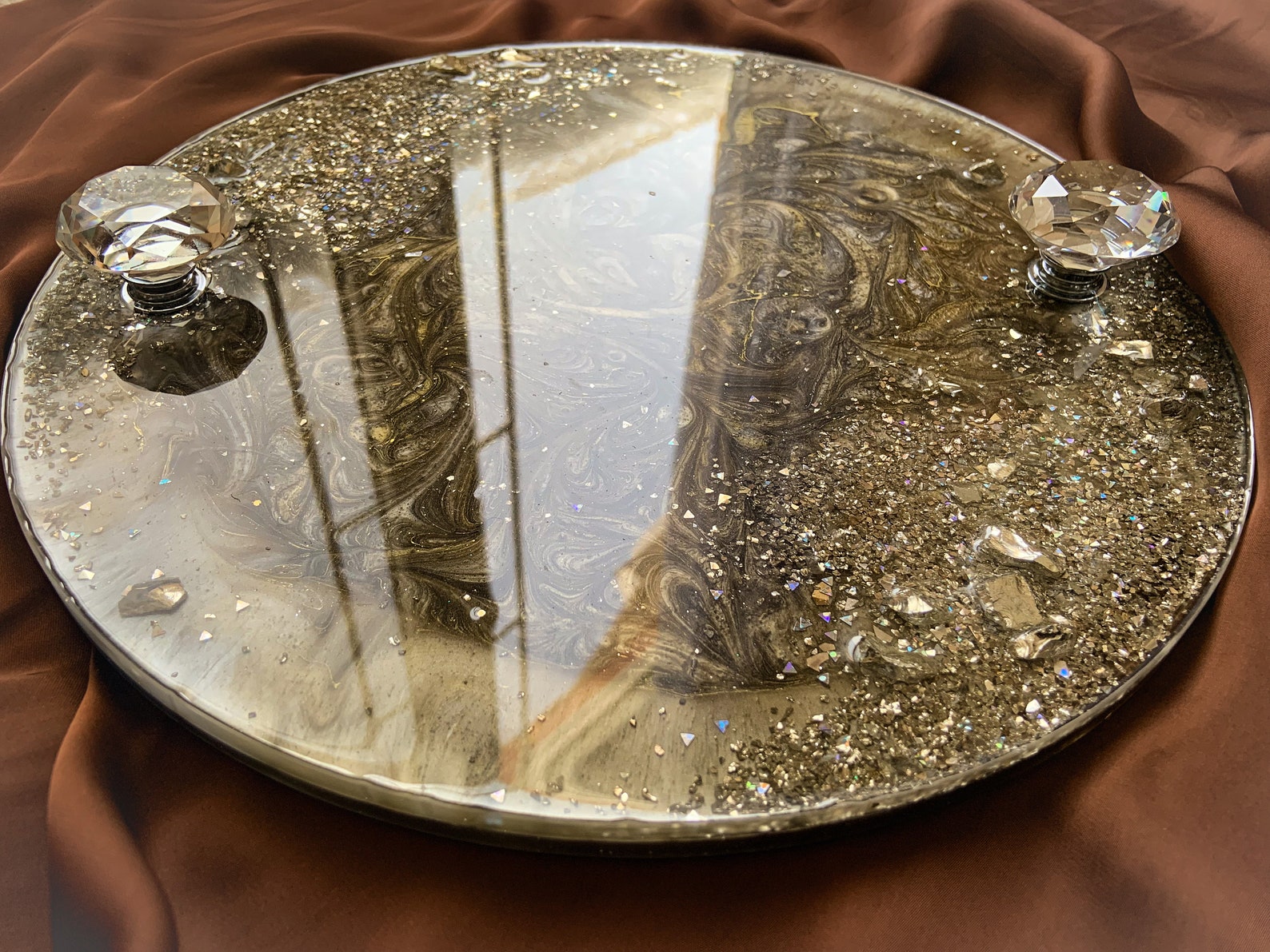 Luxe 12x12 Resin Trayround Serving Trayeid Table Decorcustom Wedding ...