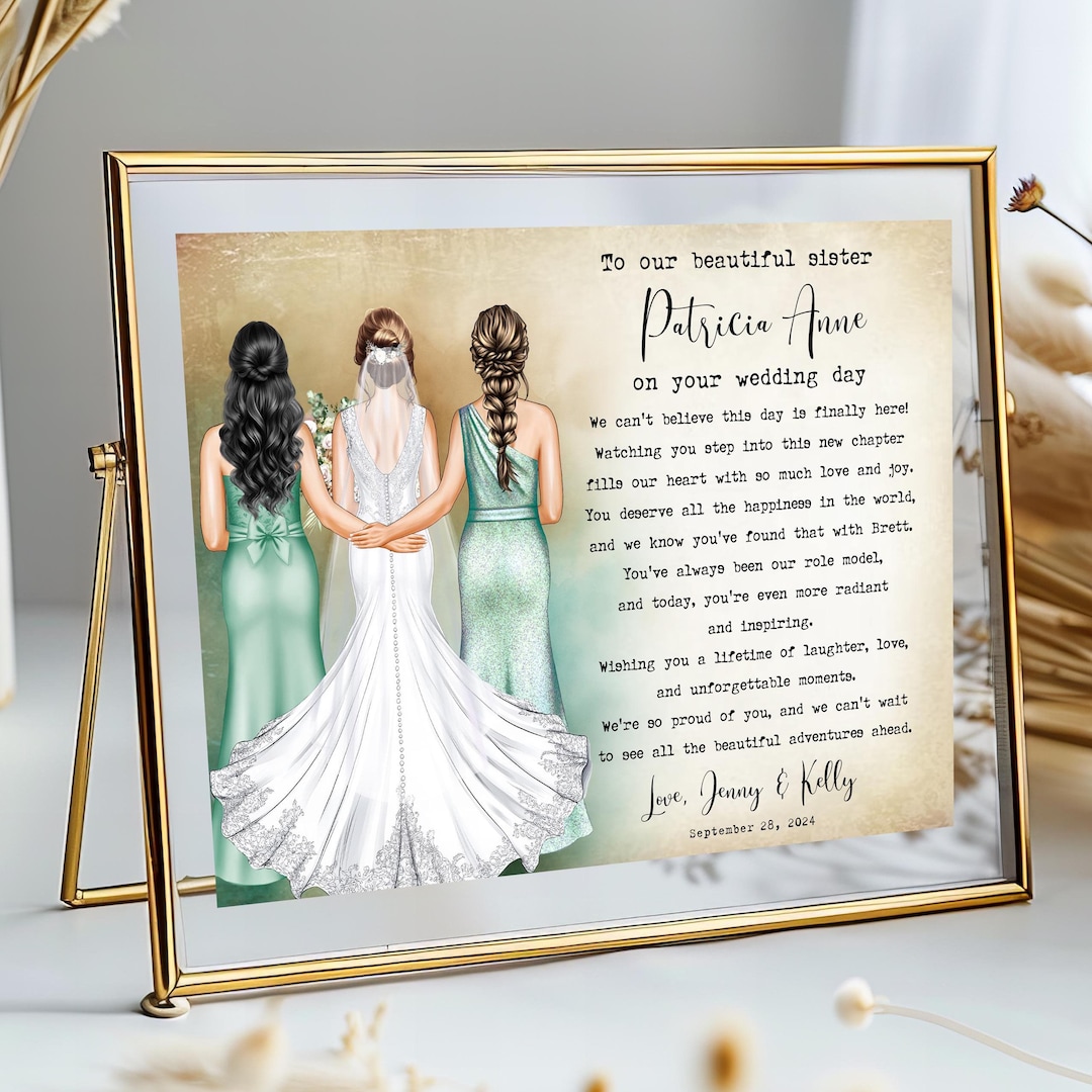 Sisters and Bride Drawing Sisters of the Bride Illustration Family ...