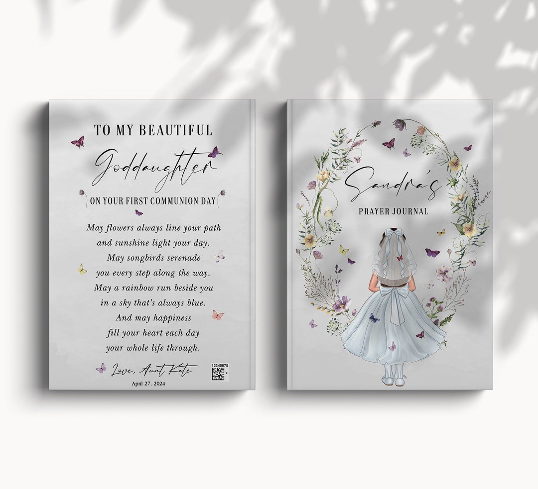 Personalized Prayer Journal First Communion Gift Custom Prayer Journal ...