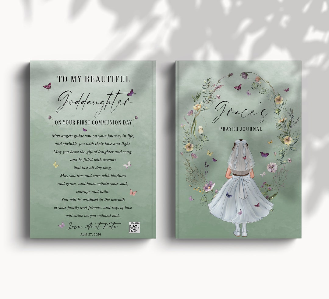 Personalized First Communion Journal, Daughter Journal From Mom, Prayer ...