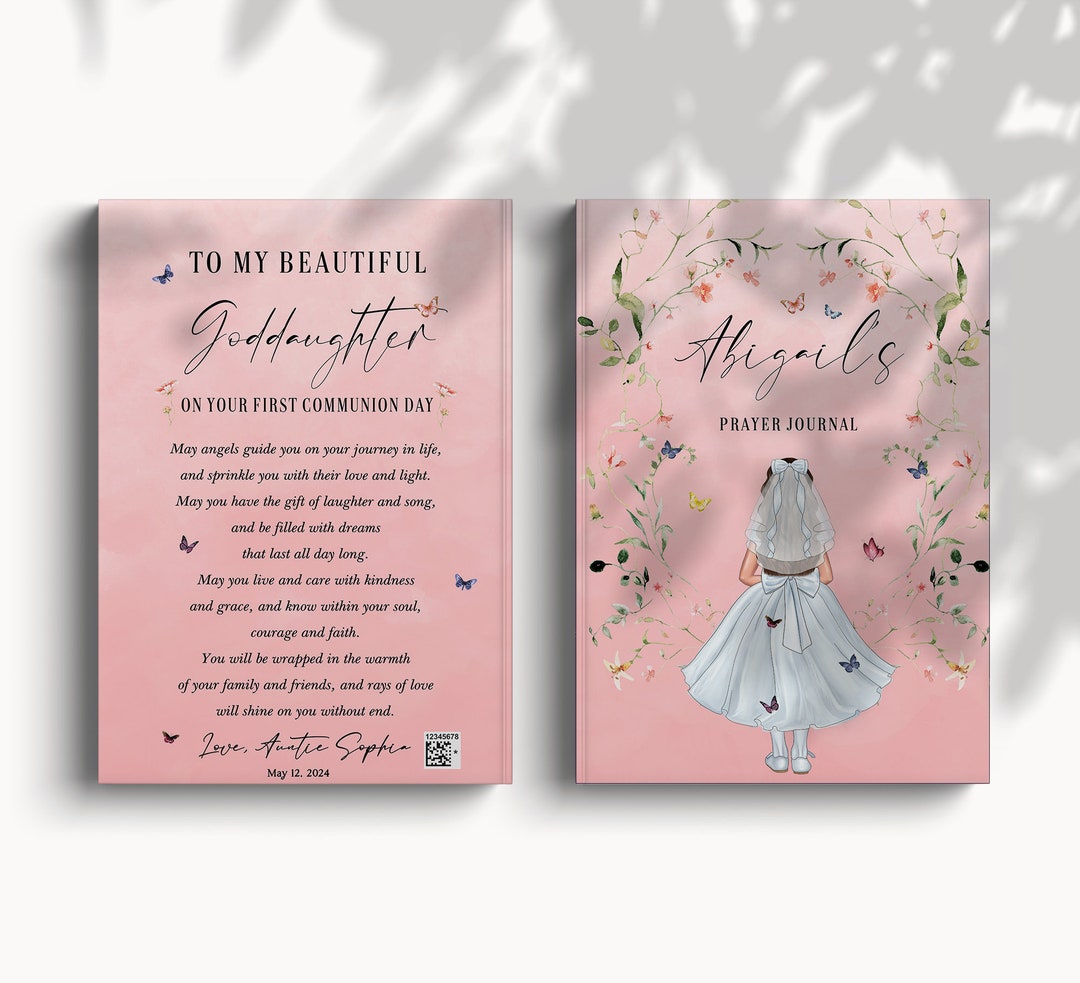 Personalized First Communion Journal, Daughter Journal From Mom, Prayer ...