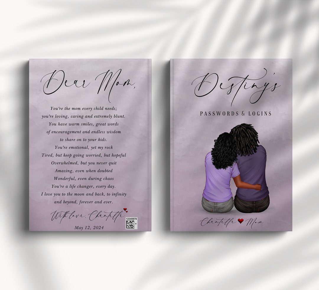 Mothers Day Journal, Personalized Family Portrait, Custom Mom Notebook ...