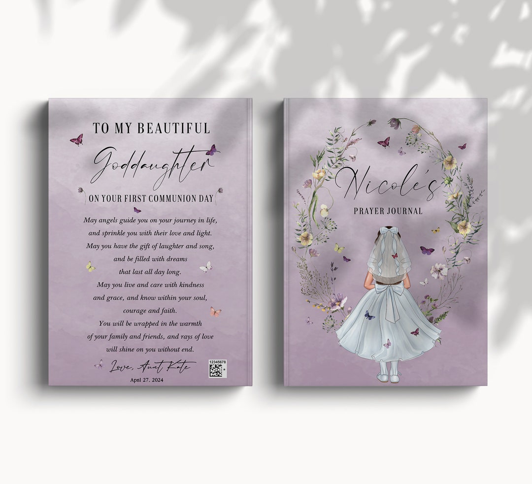 Personalized First Communion Journal, Daughter Journal From Mom, Prayer ...