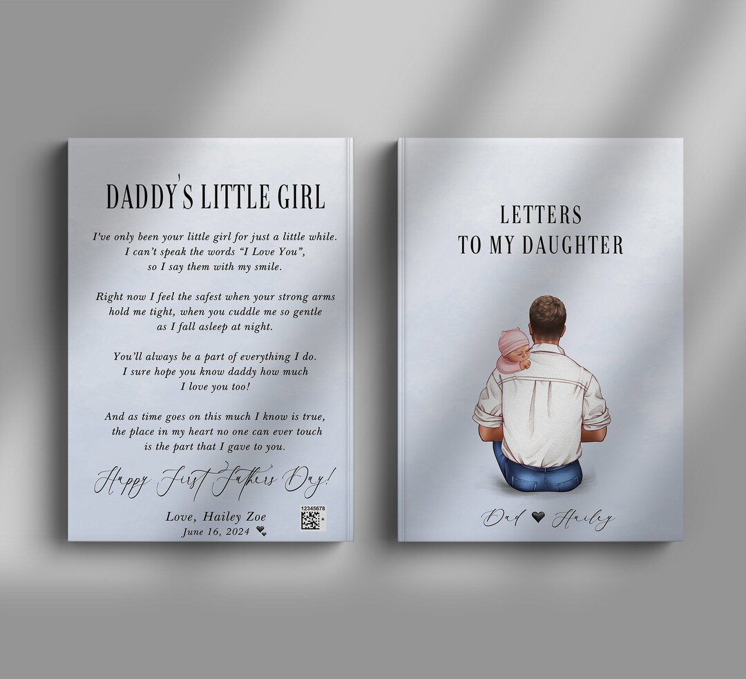 Fathers Day Journal, Letters to My Daughter, First Fathers Day Gift for ...