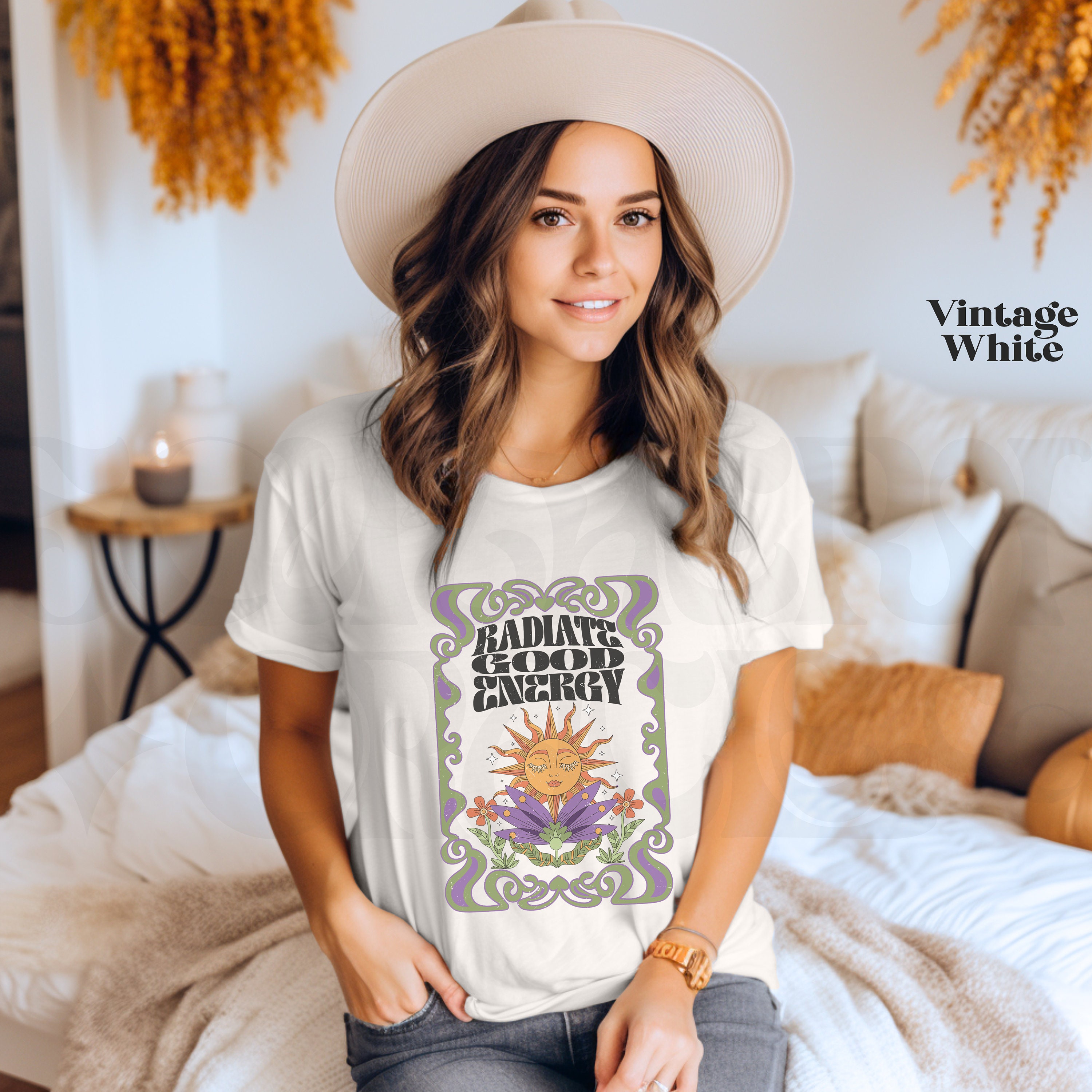 Radiate Good Energy Shirt: Positive Vibes Graphic Tee - Etsy