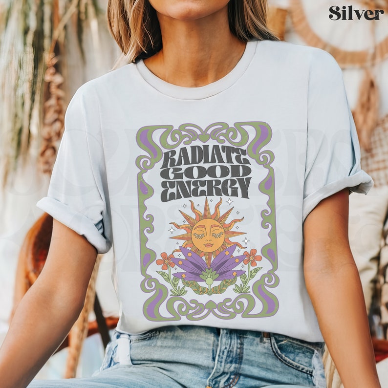 Radiate Good Energy Shirt: Positive Vibes Graphic Tee - Etsy