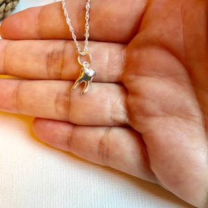 Sterling Silver Tooth Necklace, Dental Necklace, Molar Necklace, Dental ...