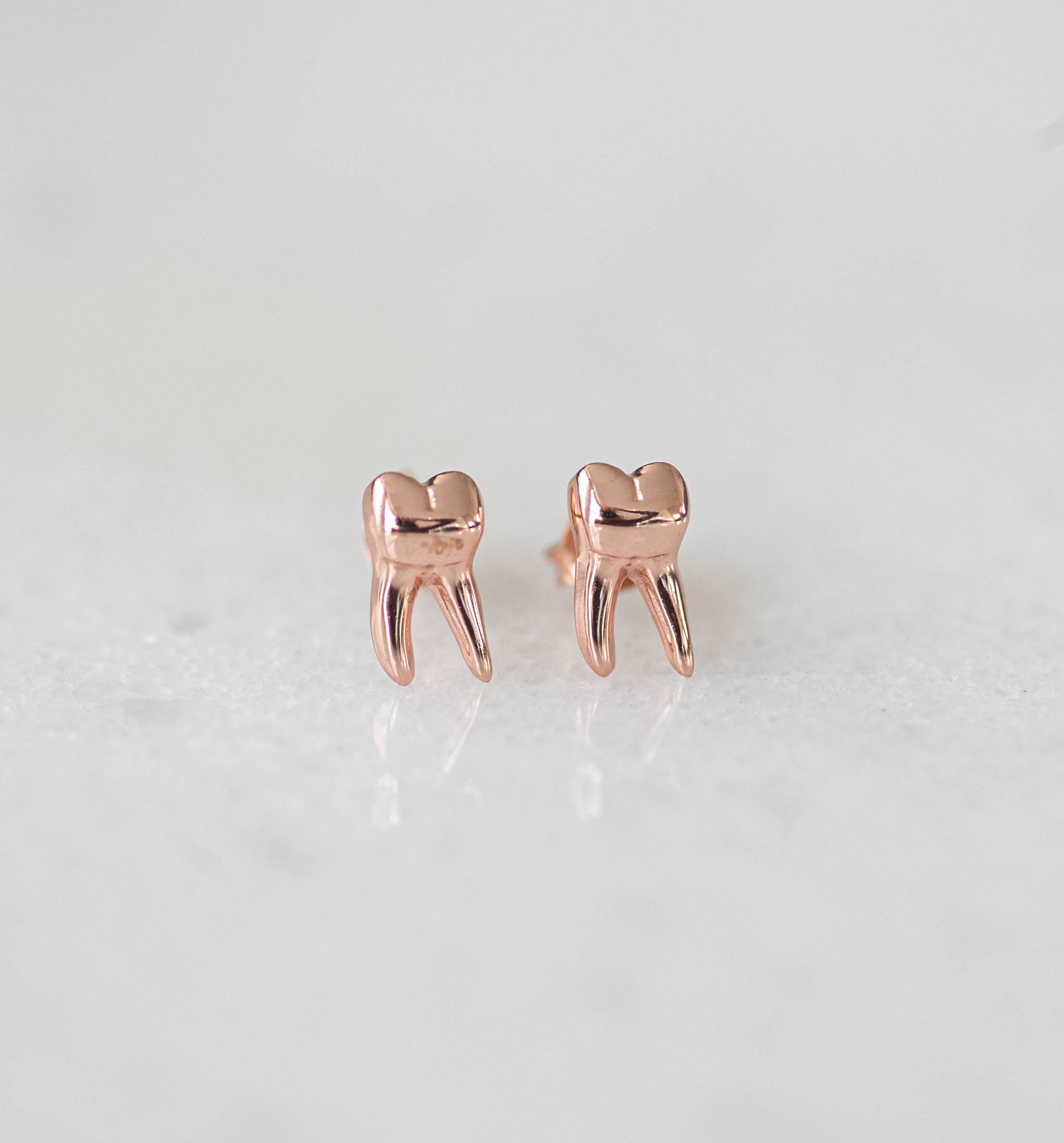 Gold Over Sterling Silver Teeth Stud Earrings Dental - Etsy Canada