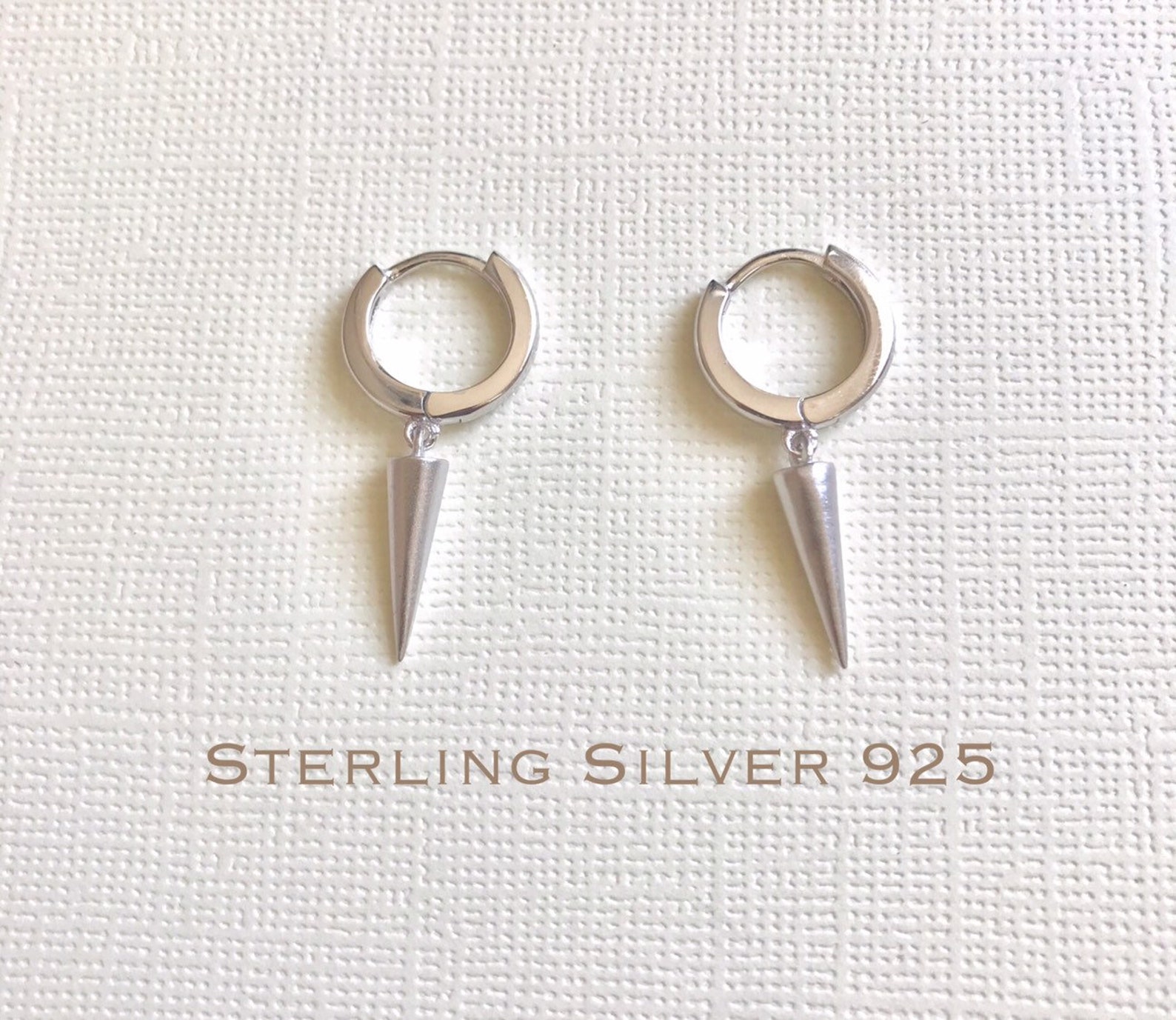Sterling Silver Spike Earring Spike Hoop Earrings Spike - Etsy