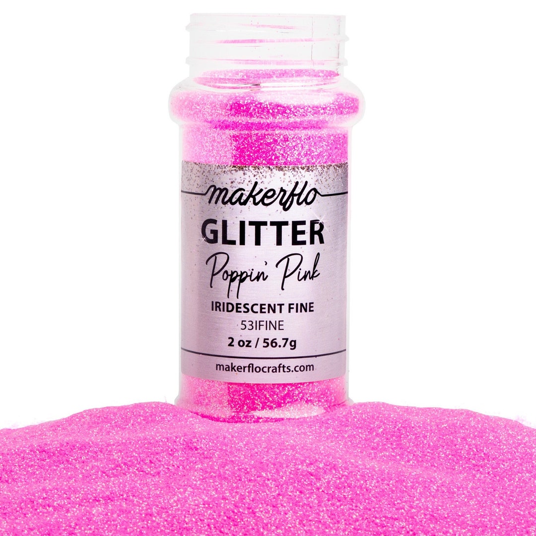 Iridescent Pink Fine Glitter, Poppin' Pink Glitter, High Quality ...