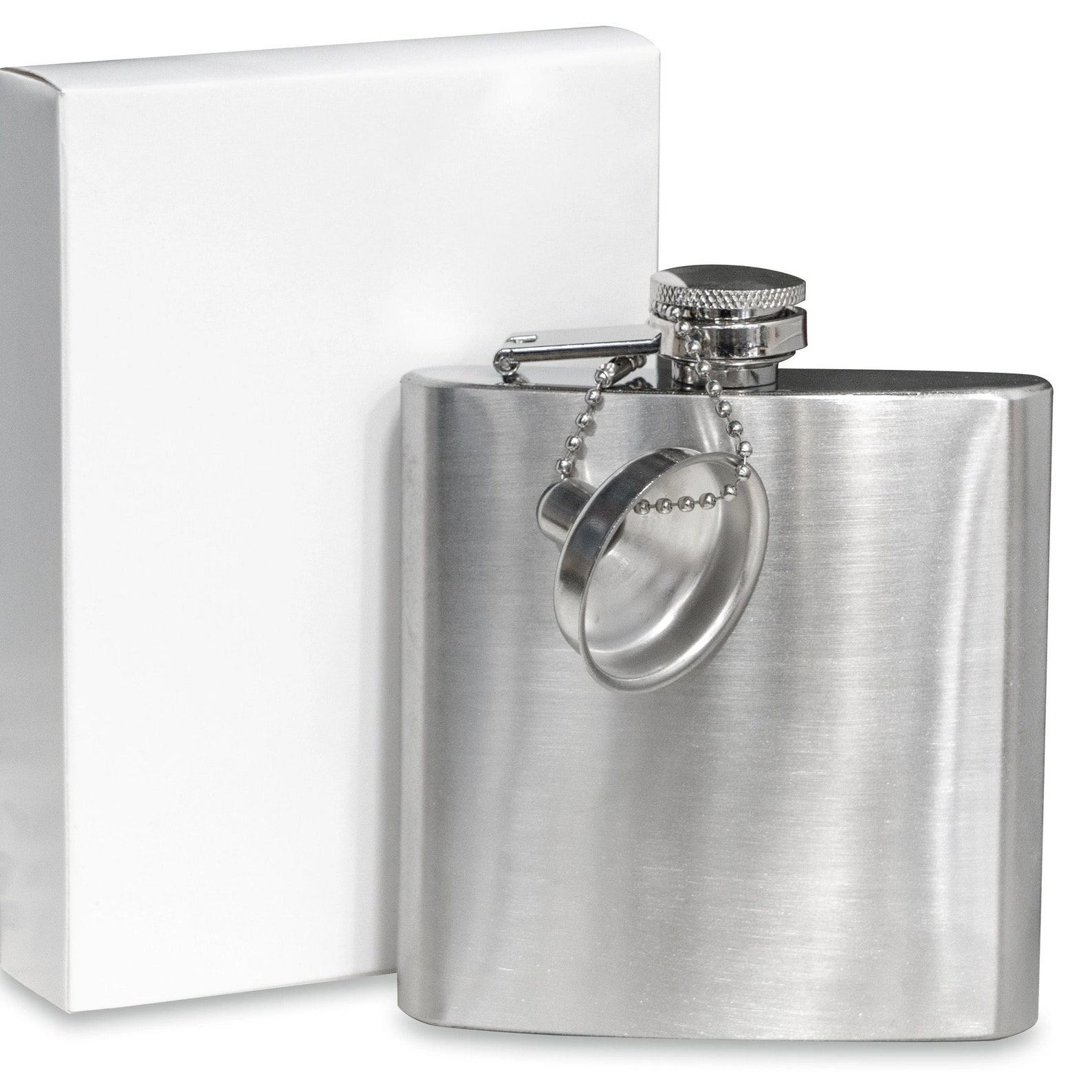 Stainless Steel 6 Oz Flask With Funnel, Individually Packed for ...