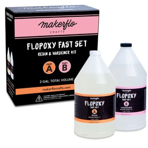 Flopoxy Fast Set Resin & Hardener Epoxy Kit, No Yellowing, No Bubbles ...