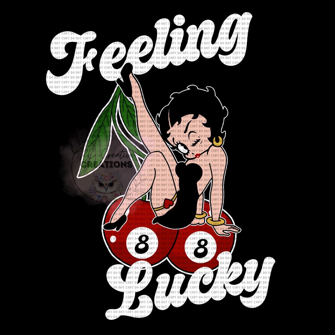 Betty, Boop, Cherry, Feeling Lucky PNG, PNG File - Etsy