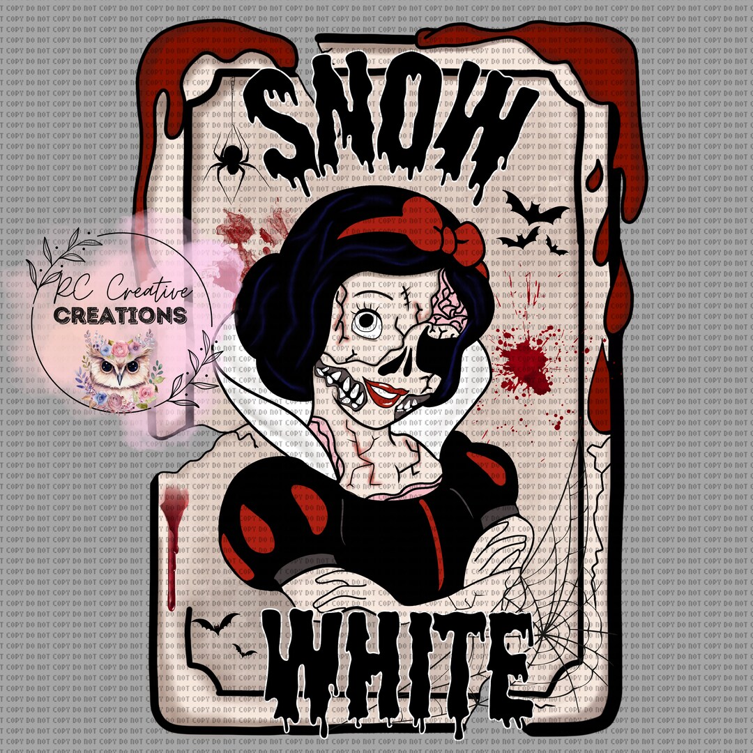 Halloween, Zombie, Spooky, Princess, Snow White, PNG, Instant Download ...