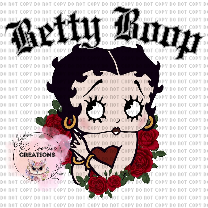 Betty, Boop, Roses,bundle PNG, PNG File - Etsy