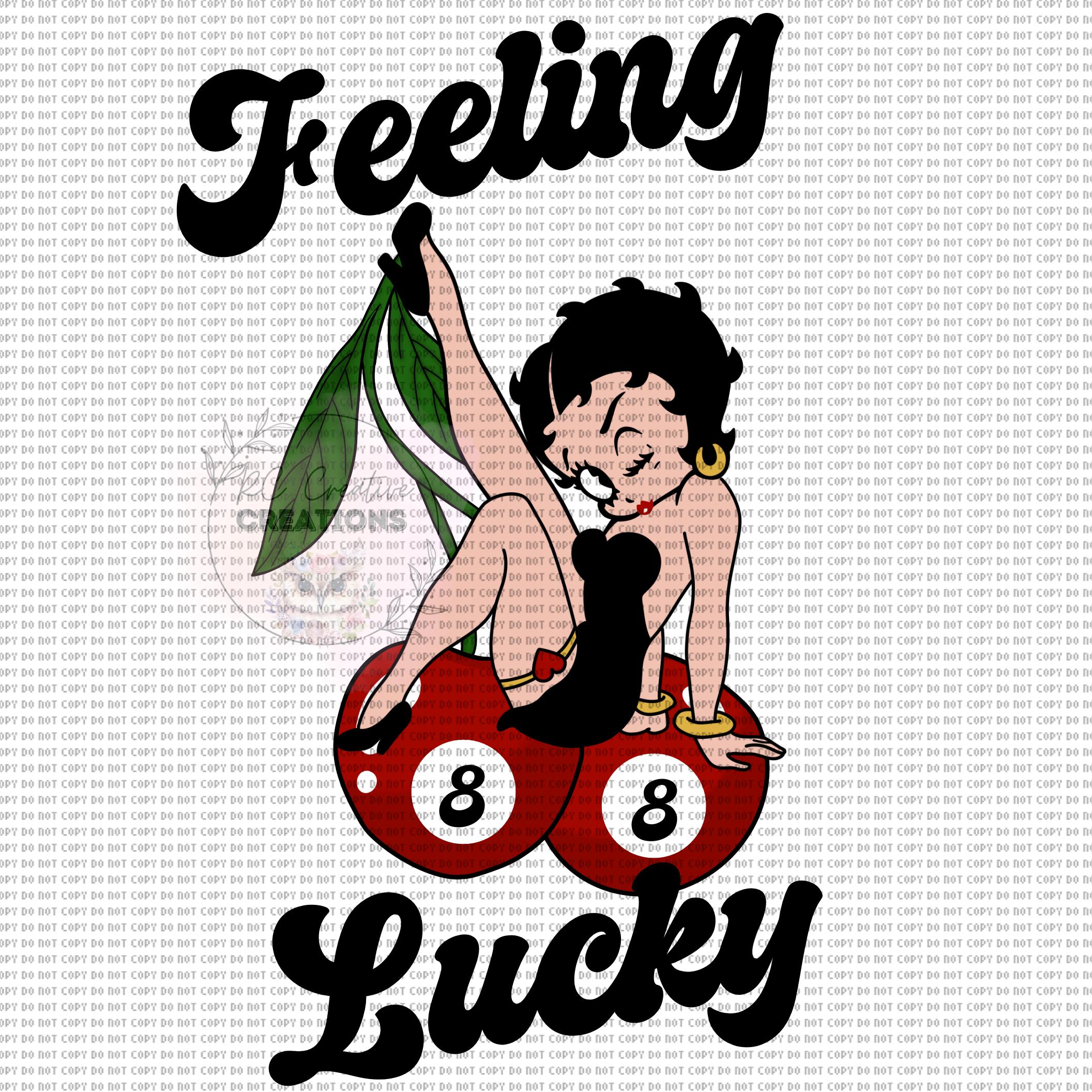 Betty, Boop, Cherry, Feeling Lucky PNG, PNG File - Etsy