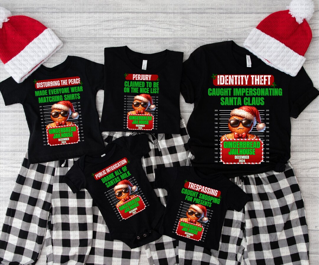 Gingerbread Jail House, Matching Tshirts, Family Tshirts, Gingerbread ...
