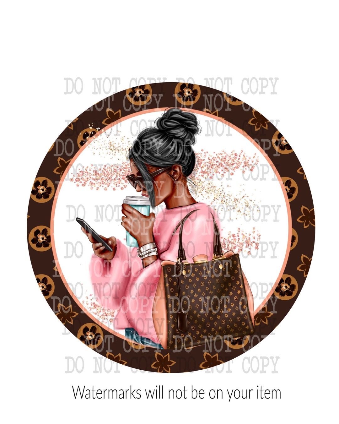 African American Glam Girl Sign, Fashion Girl Sign, Wreath Sign ...
