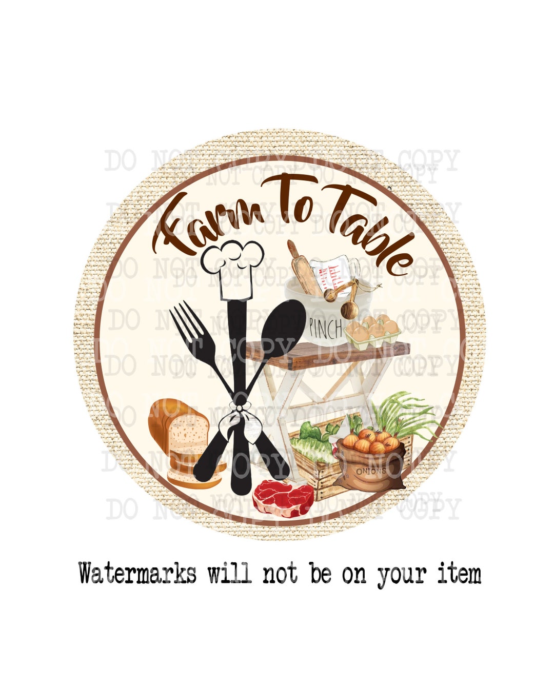 Farm to Table Sign, Kitchen Sign, Farmers Market Sign, Wreath Sign ...