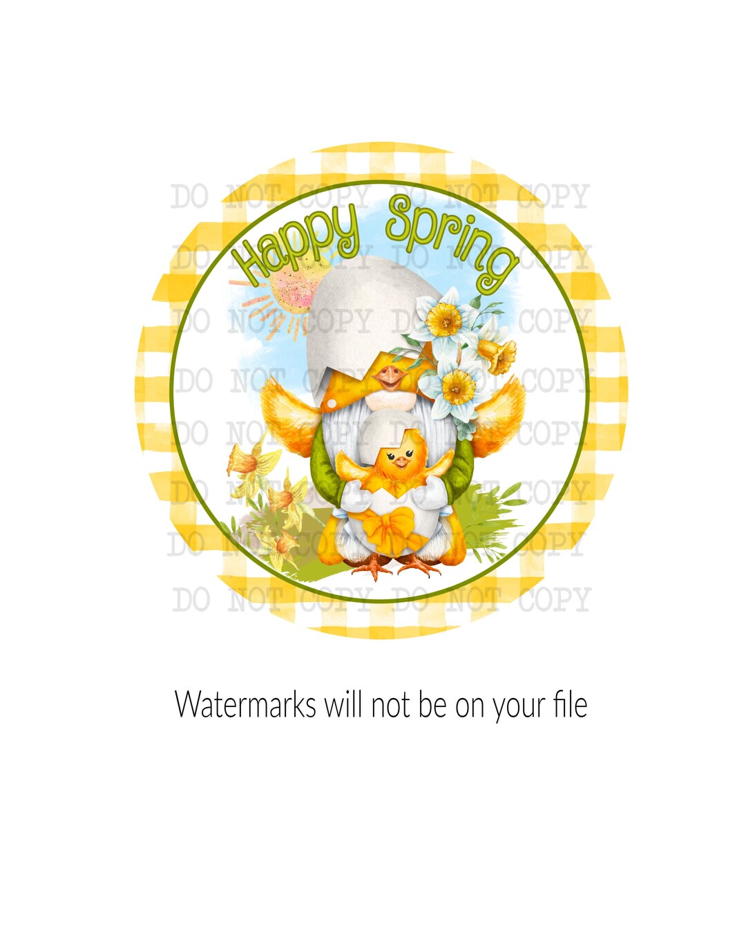 Happy Spring Wreath Sign, Spring Sign, Spring Door Sign, Cute ...