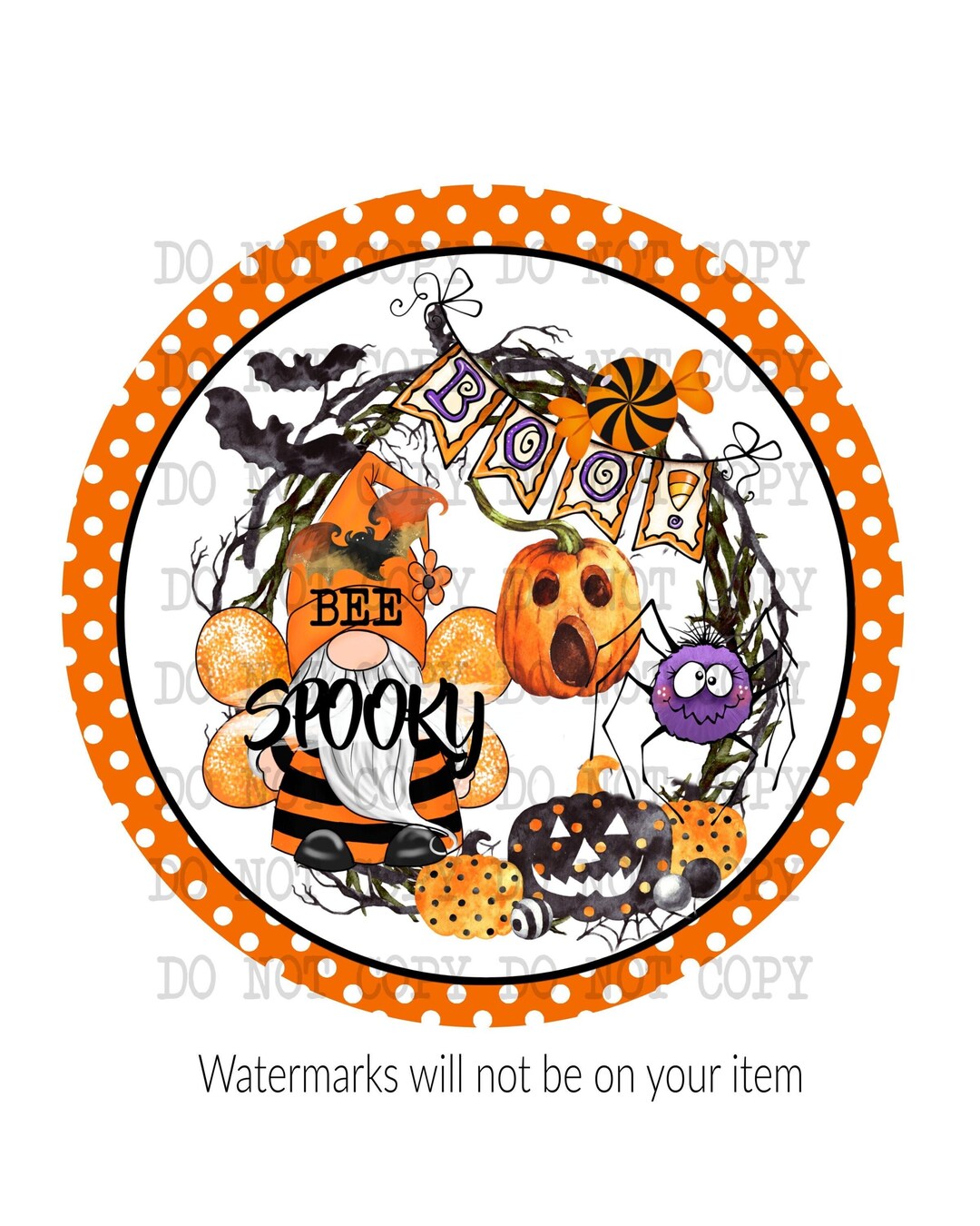 Be Spooky Wreath Sign, Halloween Sign, Wreath Center, Metal Wreath Sign ...