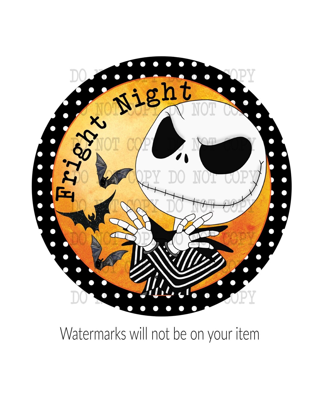 Fright Night Sign, Jack Wreath Sign, Wreath Attachment, Metal Wreath ...