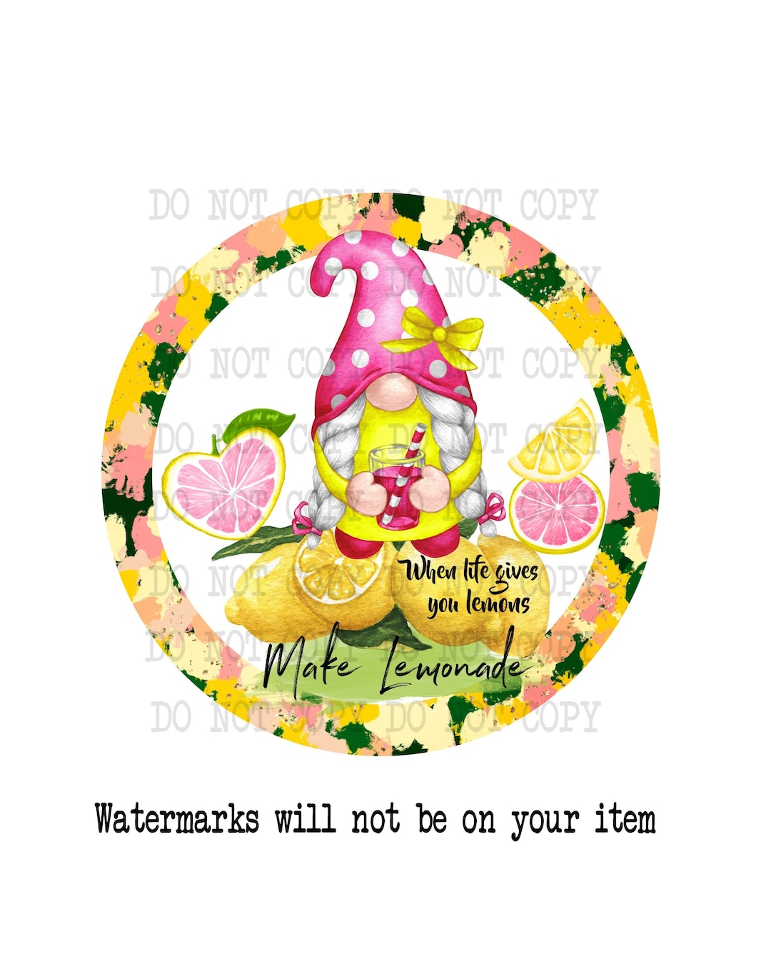 Life Gives You Lemons Sign, Lemonade Sign, Lemonade Wreath Sign, Gnome ...