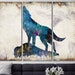 Two Wolves Art Print Franz Marc Modern Wolf Art Cubist - Etsy