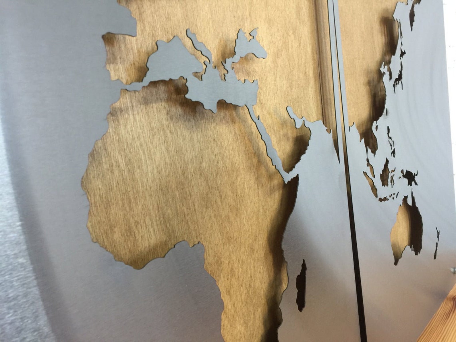 METAL Map of the World Adventure World Map Wall Art Metal | Etsy