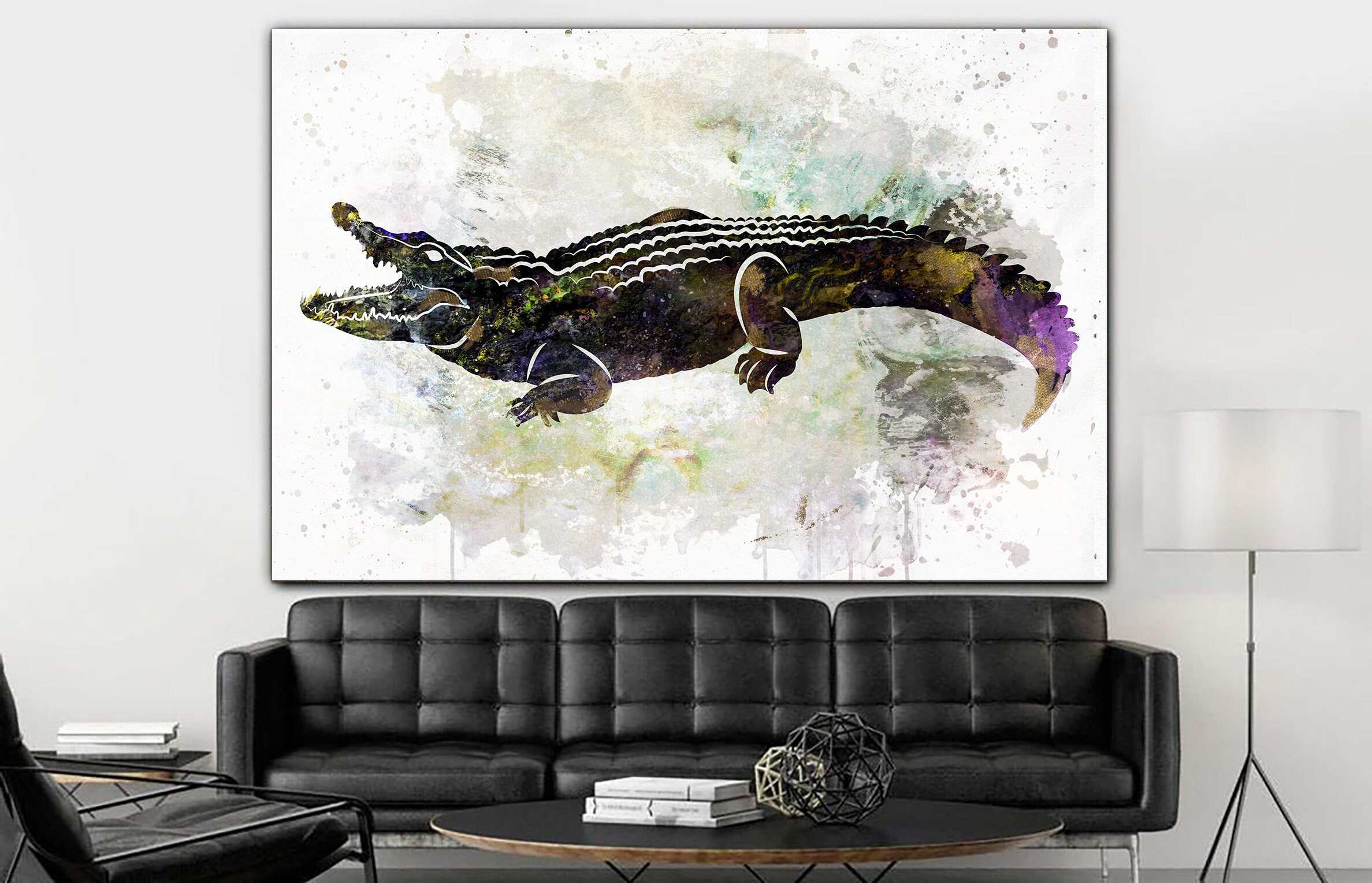 Abstract Alligator Painting