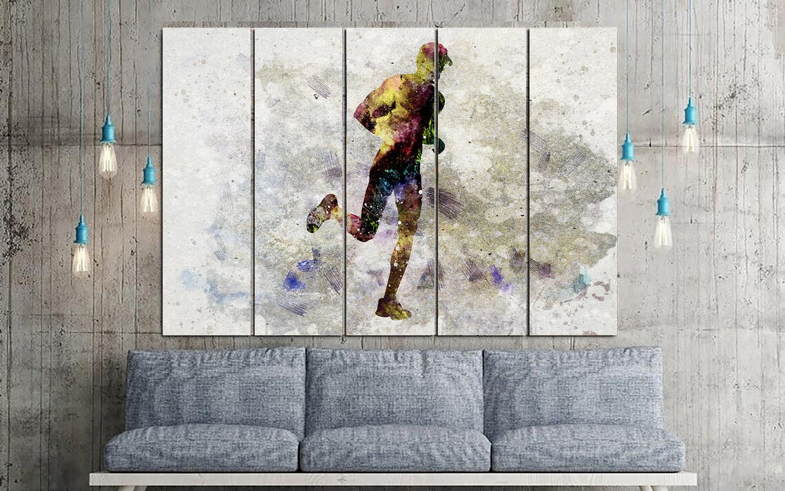 Runner Wall Art Abstract Sport Print Sprinter Wall Decor Art | Etsy