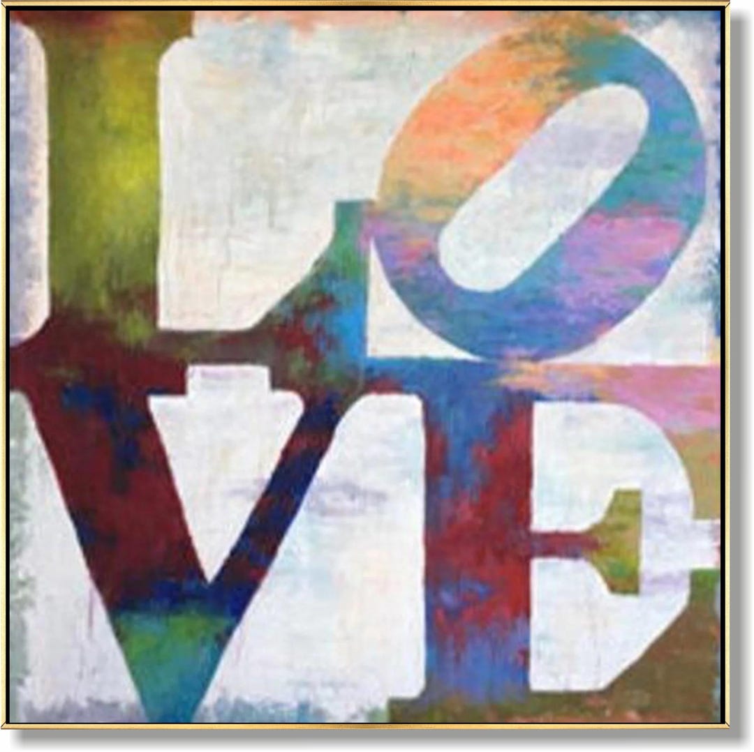 Original Painting Abstract Large Painting Love Couple Romantic Painting ...