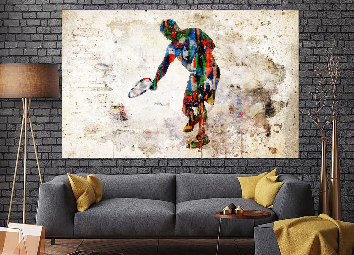 Tennis Wall Art Abstract Tennis Canvas Print Sport Print | Etsy