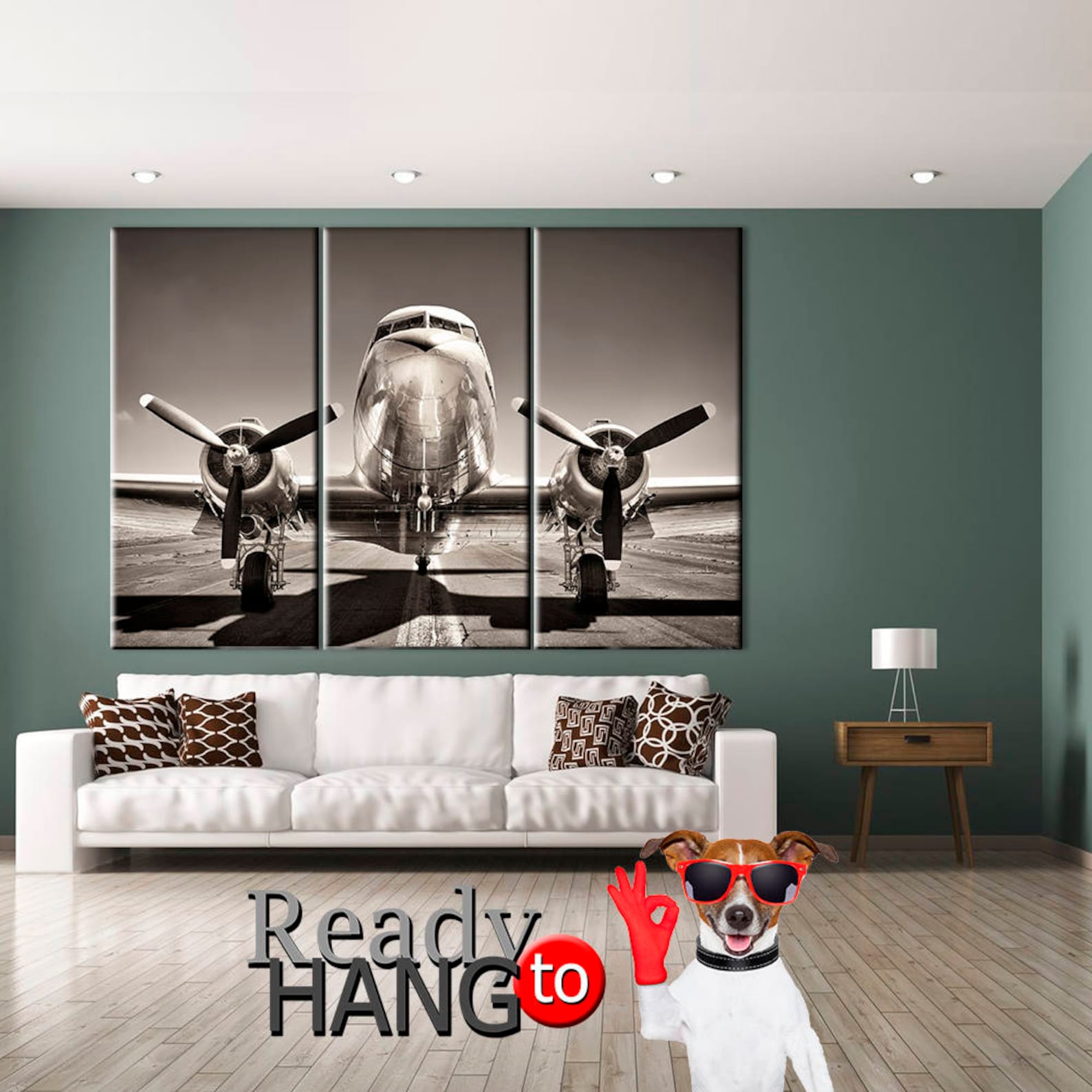 Aviation Canvas Wall Art Airplane Photo Print Inspirational | Etsy