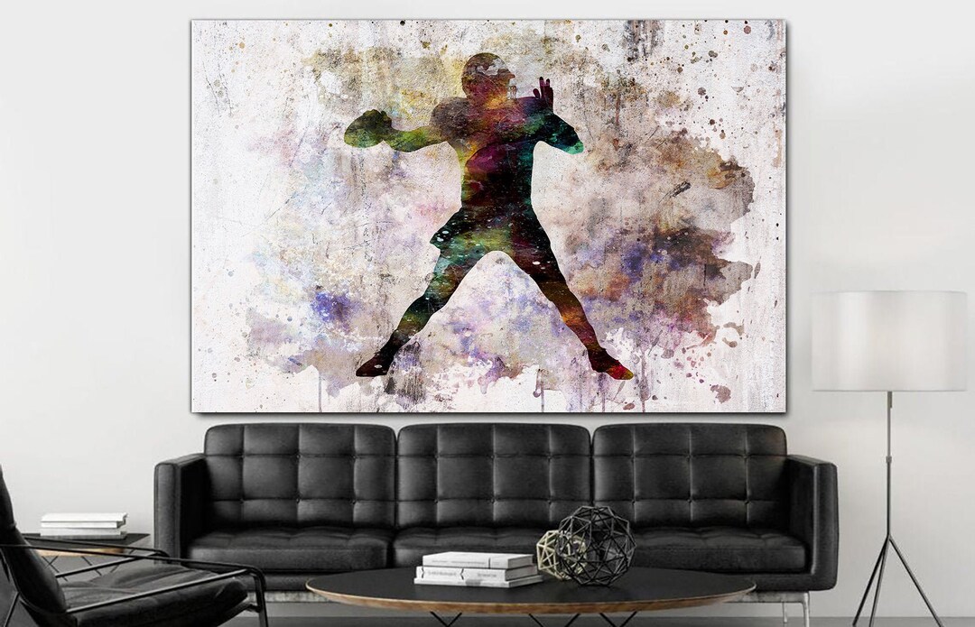 Rugby Player Print Sport Art Abstract Rugby Player With Ball Painting ...