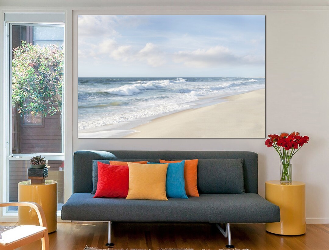 Blue Sky and Sea Wall Hanging Art Seaside Print on Canvas Original ...
