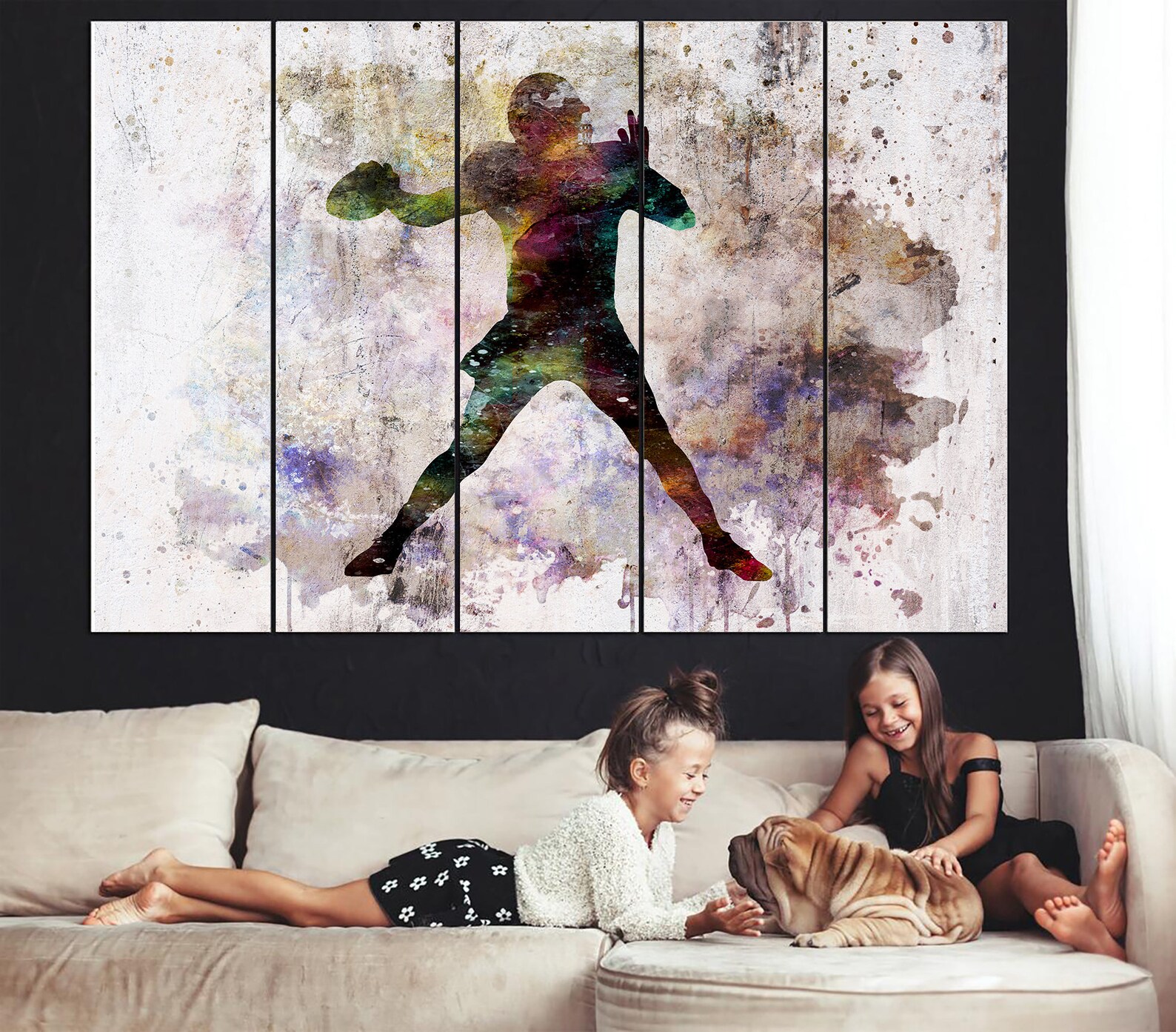 Rugby Player Print Sport Art Abstract Rugby Player With Ball | Etsy