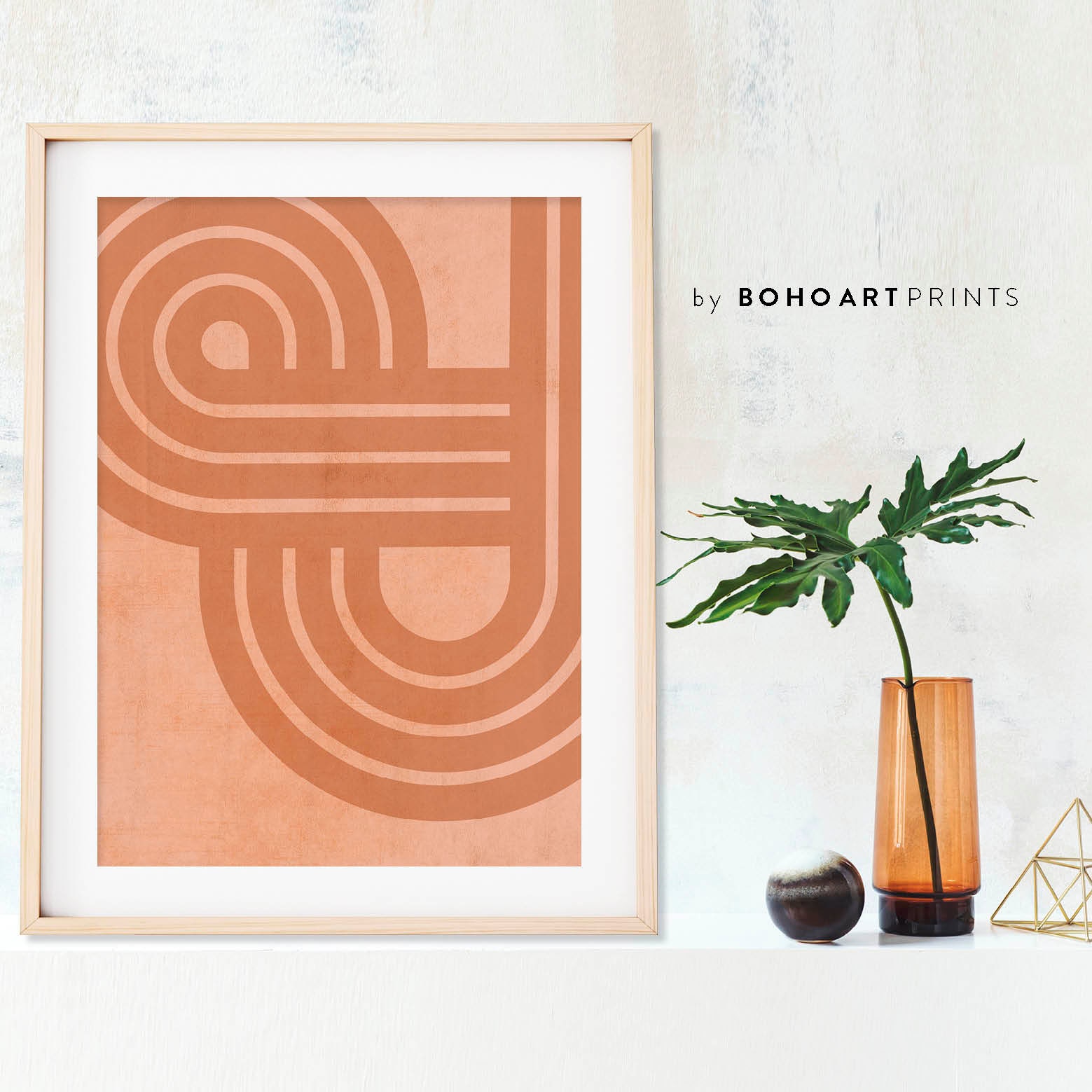 70s Print Rainbow Print 70s Wall Art Terracotta Poster Red - Etsy