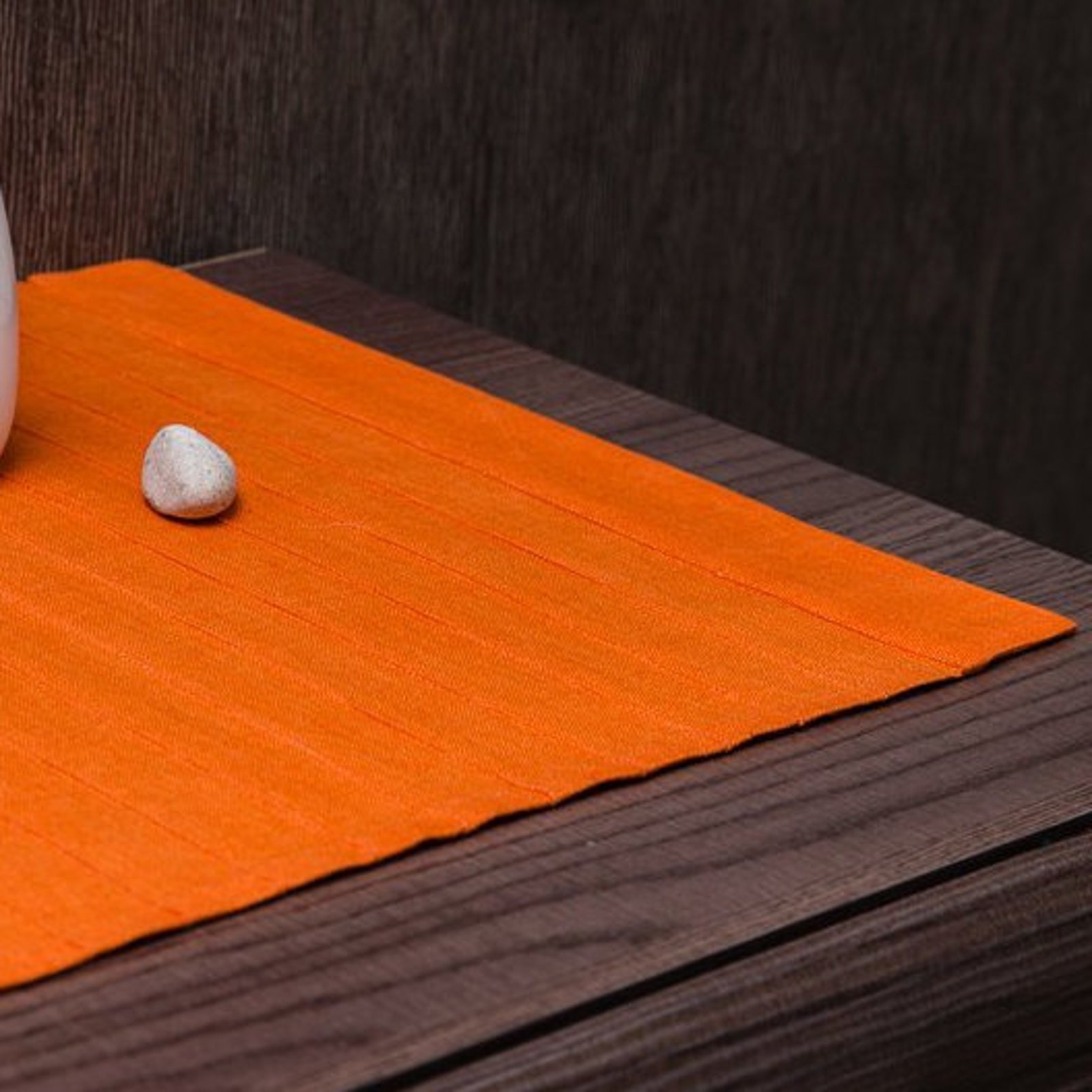 Orange Linen Table Cloth Modern Small Table Runner - Etsy