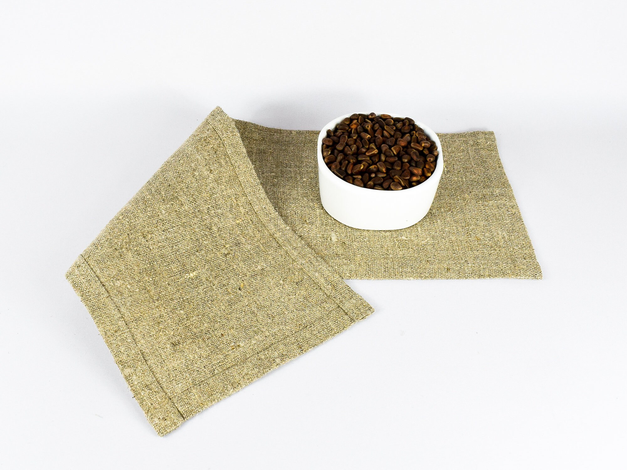 Burlap table runner teapot cozy linen coasters | Etsy