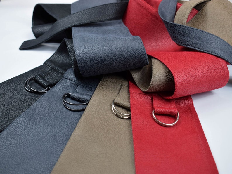 Red Wide Leather Belt Waist Hips Faux Leather Belt With Buckle - Etsy