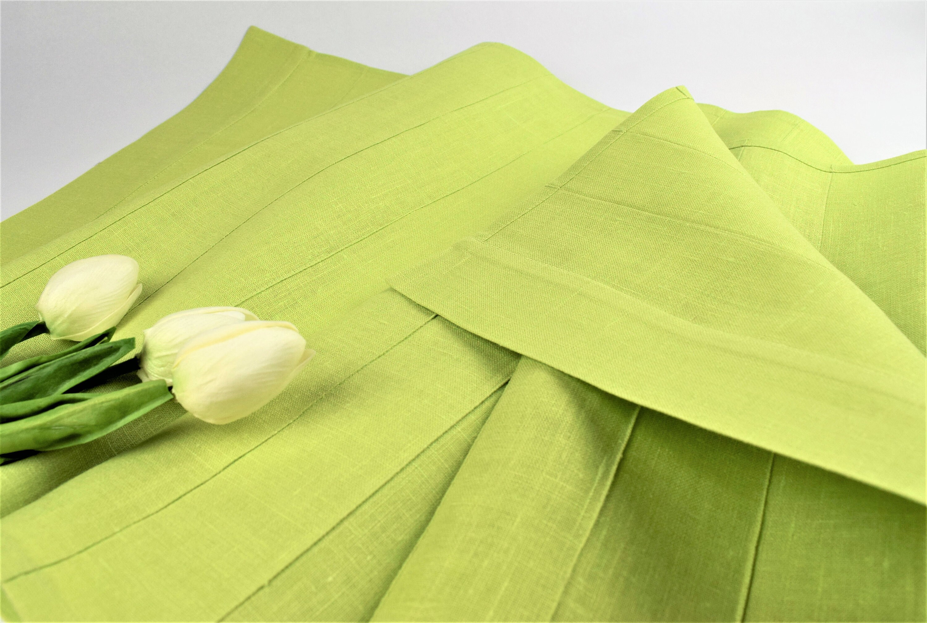 Lime Green Table Runner Linen Table Centerpiece Chartreuse | Etsy