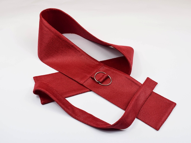 Red Wide Leather Belt Waist Hips Faux Leather Belt With Buckle - Etsy