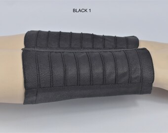 Star Wars Cosplay Inspired Dark Brown Arm Wraps/gauntlets Handmade - Etsy
