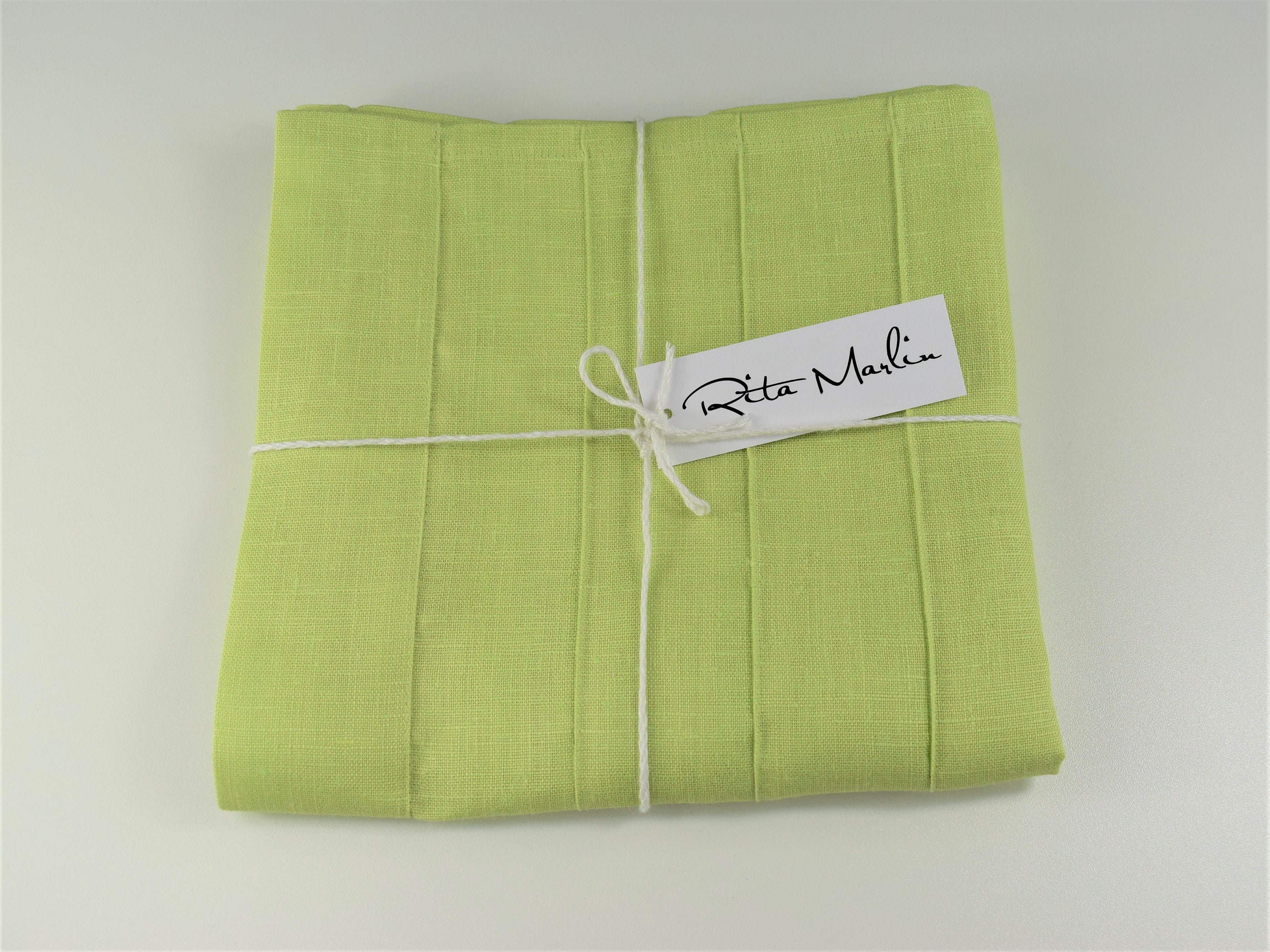 Lime Green Table Runner Linen Table Centerpiece Chartreuse | Etsy